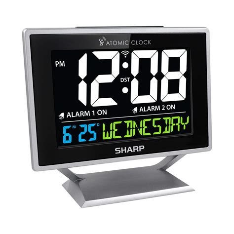 Buy Sharp Atomic Desktop Clock With Color Display Atomic Accuracy