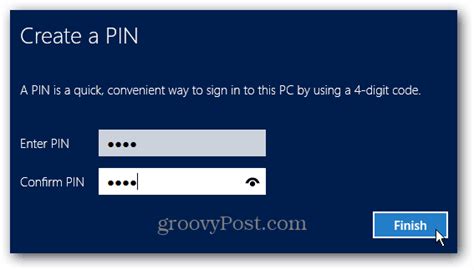 Windows 8 Create A PIN Number To Log On GroovyPost