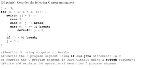 Solved Points Consider The Following C Program Segment Chegg