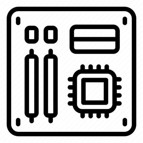 Mainboard Motherboard Pc Computer Hardware Peripheral Icon Download On Iconfinder