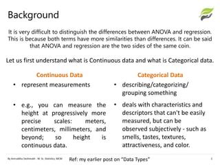 Regression Vs ANOVA PPTX