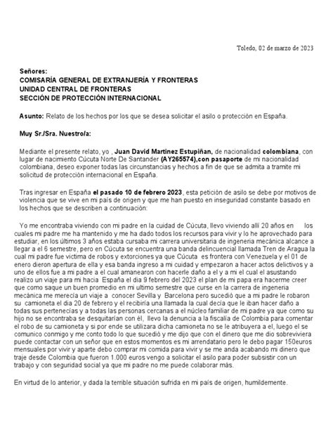Carta Asilo Pdf