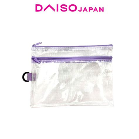 Daiso Double Storage Vinyl Pouch Lazada Ph