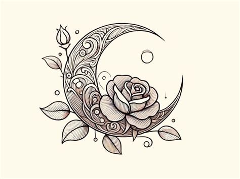 Rose And Moon Tattoo Meaning
