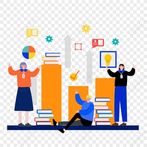 비 즈 니스 금융 만화 열심히 노력 하 는 팀워크 사람 일러스트 집 일러스트 책 일러스트 캐릭터 일러스트 Png 일러스트 무료