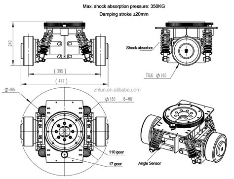 Zhlun Agv Wheels With Motors For Agv Vehicle Robot Driving Wheel