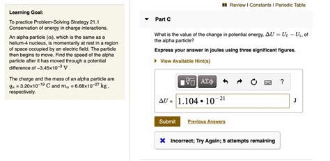 SOLVED Review Constants Periodic Table Learning Goal To Practice Problem Solving Strategy