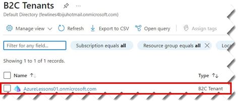 delete azure ad b2c tenant azure lessons