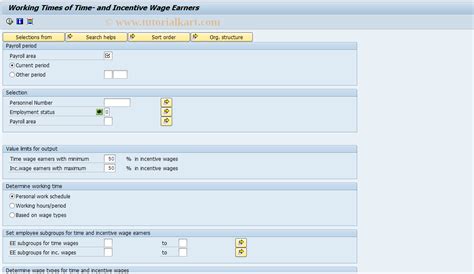 PW SAP Tcode Employment Percentage