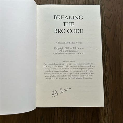 Breaking The Bro Code By B B Swann Paperback Pangobooks