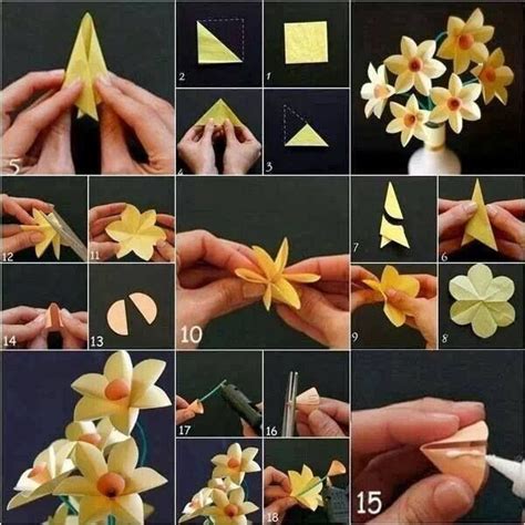 90 2 Gudokk Как сделать цветок из бумаги Поделки из цветов Шаблон цветка
