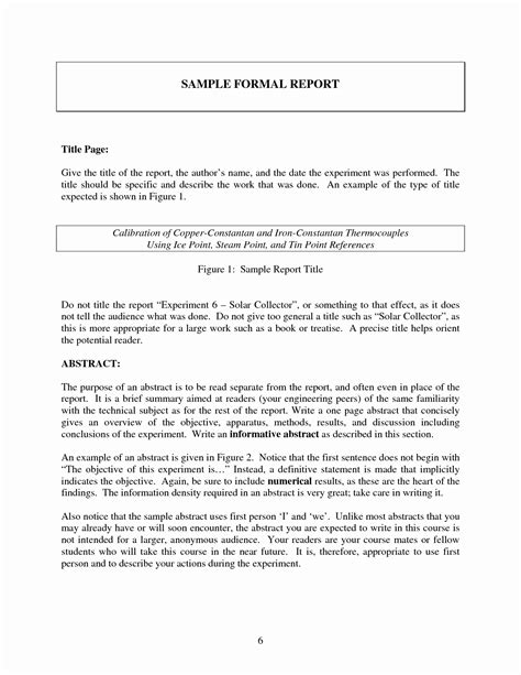 Formal Business Report Example