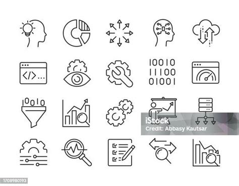 데이터 분석 가는 선 아이콘입니다 편집 가능한 획 웹사이트 마케팅 디자인 로고 앱 템플릿 Ui 등 벡터 그림입니다 0명에 대한