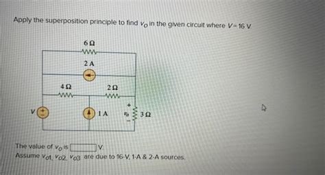 Solved Apply The Superposition Principle To Find VO In The Chegg