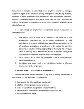 Sexual Harassment Company Policy Form PDF