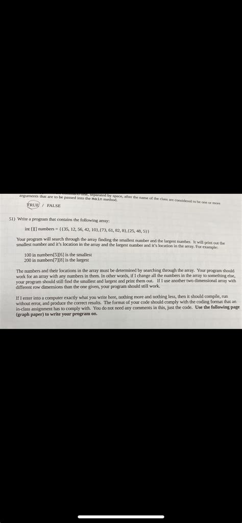 Solved Arguments That Are To Be Passed Into The Main Method Chegg Com