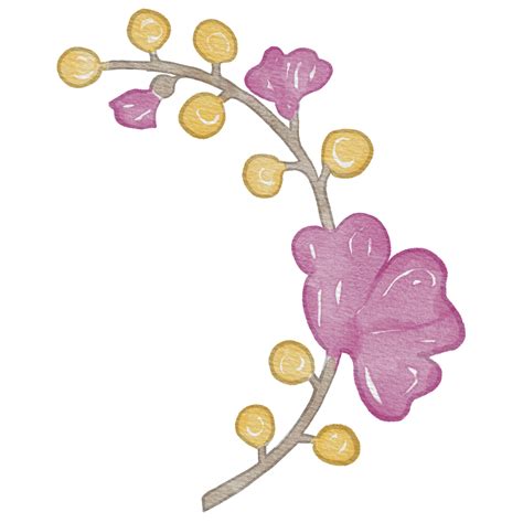 Clipart De Elemento De Aquarela De Flor 9887007 Png