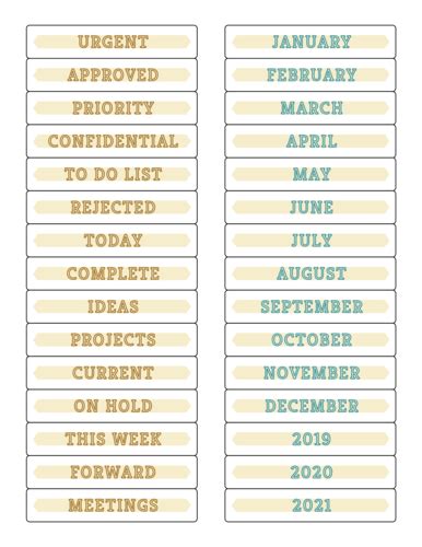 File Folder Label Templates Download File Folder Label Designs