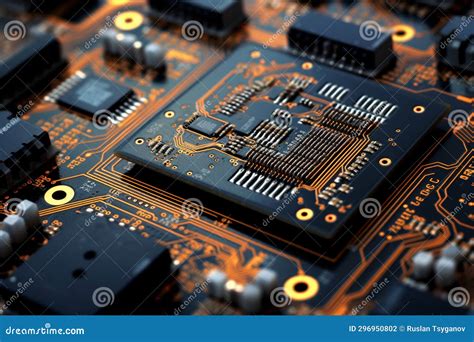 Electronic Circuit Board Integrated Semiconductor Microchip Stock Illustration Illustration