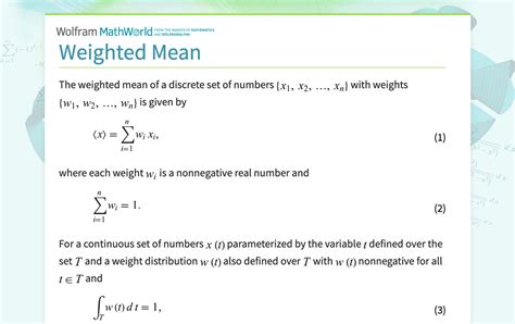 Weighted Mean Gcse Statistics Weighted Mean