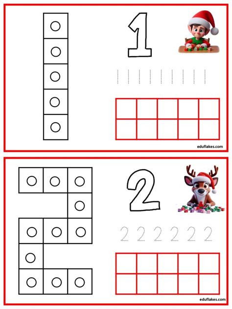 Kindergarten Free Snap Cube Number Mats Eduflakes