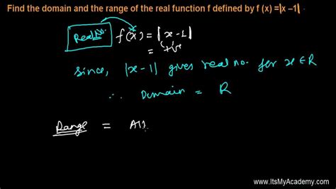 Domain And Range Of Absolute Function Modulus Function Youtube