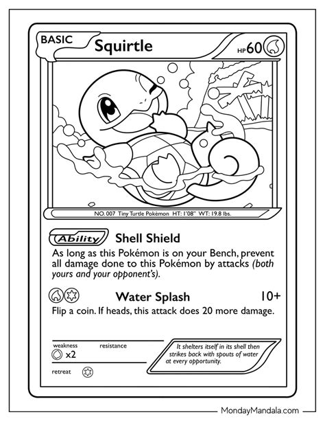 Pokemon Cards Coloring Pages Printable