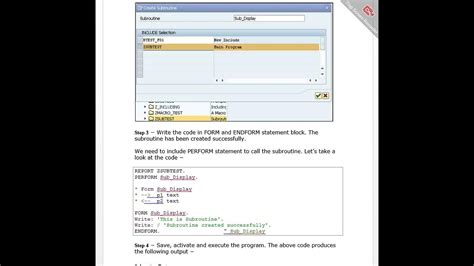 You Wont Believe How Easy Sap Abap Subroutines Can Be Youtube