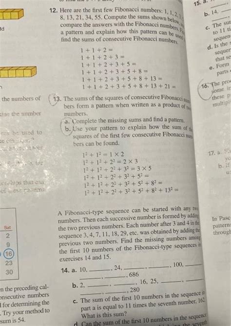 Solved 12 Here Are The First Few Fibonacci Numbers