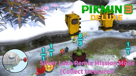 Pikmin 3 Silver Lake Remix Collect Treasure Mission Mode Gameplay