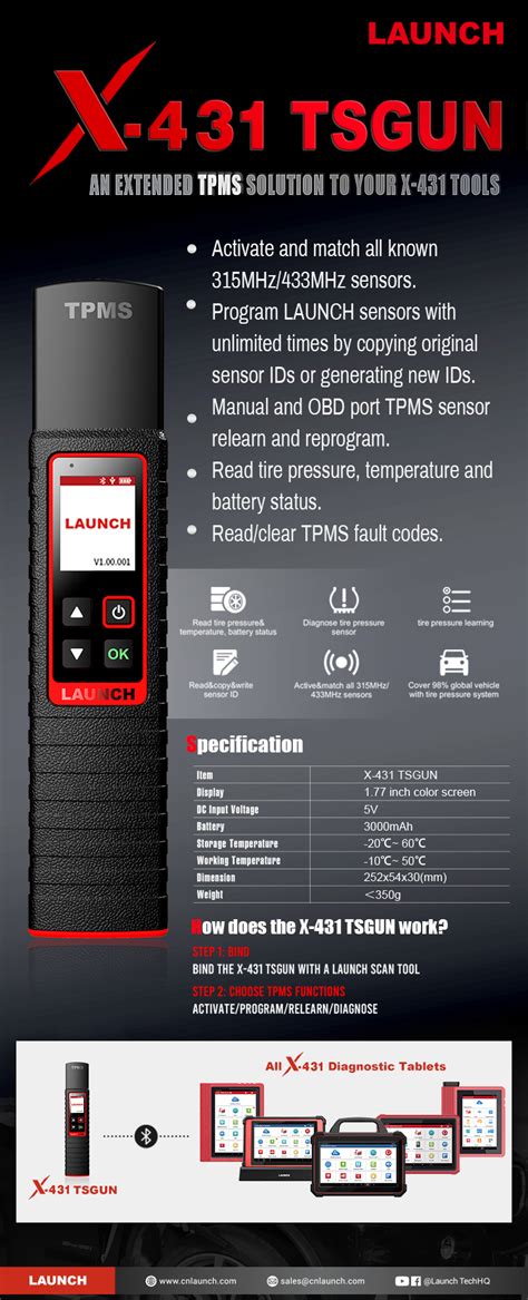 LAUNCH X TSGUN TPMS WAND TSGUN PRO LAUNCH Diagnostics