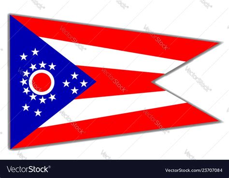 Ohio State Flag Royalty Free Vector Image Vectorstock