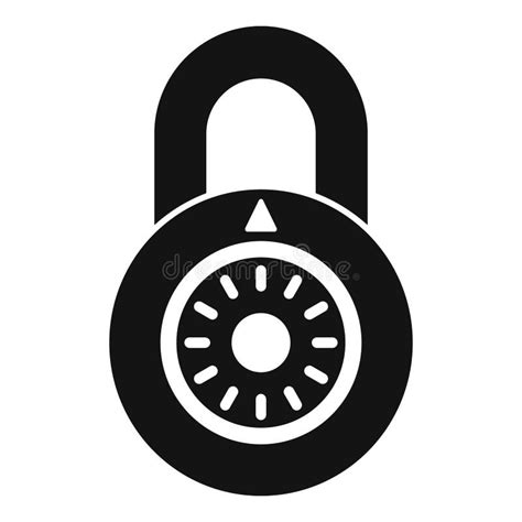 Cipher Padlock Icon Simple Vector Security Code Stock Vector Illustration Of Machine Match
