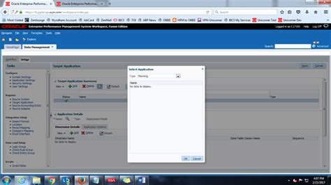 Why I Cant See Planning Applications While Registering The Target Application In Fdmee Oracle