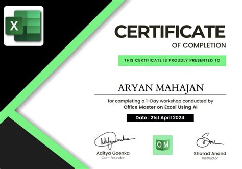 Aryan Mahajan On Linkedin Ai Excel Continuouslearning