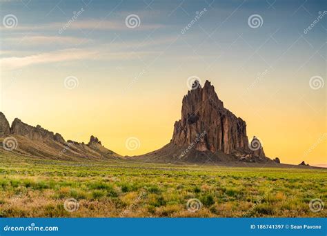 Shiprock New Mexico Usa At The Shiprock Rock Formation Stock Image