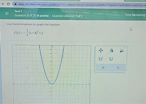 solved use transformations to graph the function