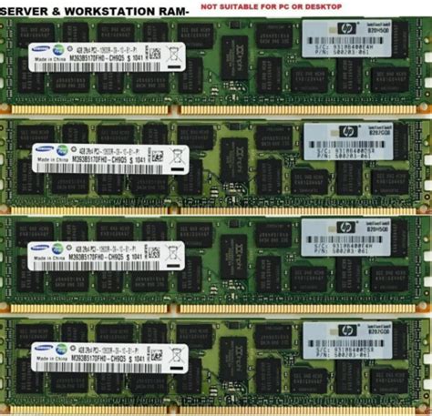 Memory Ram 4 Server Ddr3 Pc3 10600r 1333mhz 240pin Rdimm Ecc Registered 2x Lot Ebay