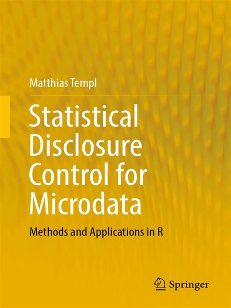 statistical disclosure control for microdata pdf r programming