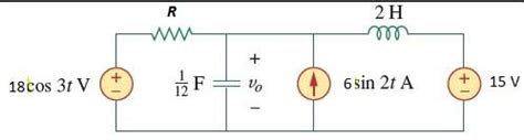 Solved Find Vo T For The Circuit Given Below Using The Chegg