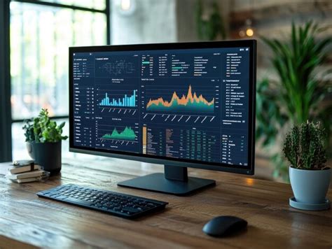 Advanced Digital Dashboard Displaying Realtime Financial Metrics Premium Ai Generated Image