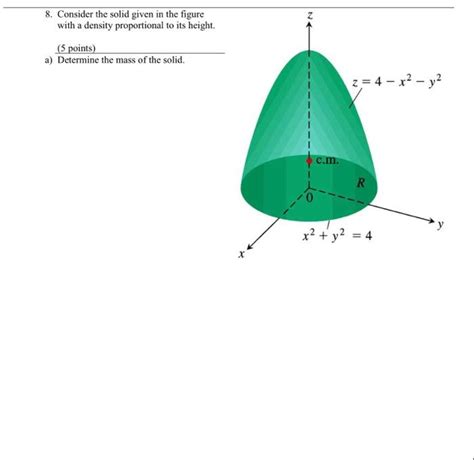 Consider The Solid Given In The Figure With A Chegg Com