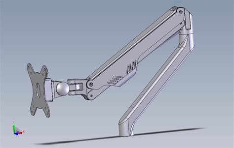 显示器支架 Solidworks 2010 模型图纸下载 懒石网