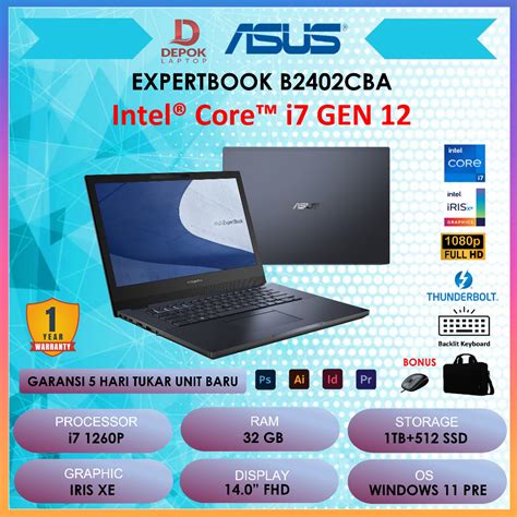 Jual Asus Expertbook Intel Core I Gen Gb Tb Ssd Windows Pre Fhd New Original