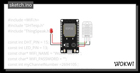 Esp32 Dht22 Thingspeak Copy Wokwi Esp32 Stm32 Arduino Simulator
