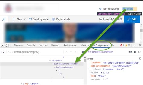 Modern Experience SPFx Extension Application Customizer List All Components On The Page