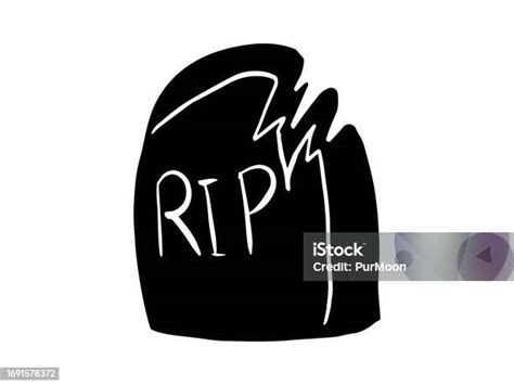 무서운 묘비 할로윈 실루엣 그림입니다 공포 할로윈 묘비 라인 아트 으스스한 비석 나무 할로윈 흑백 장식용 할로윈 나무 비석 10월에 대한 스톡 벡터 아트 및 기타 이미지