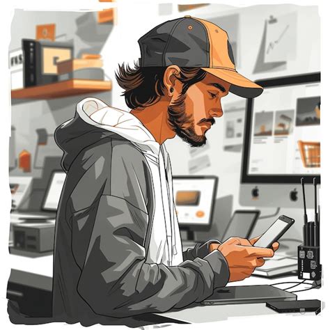 Ecommerce Manager System Administrator In A Illustrated Flat Minimal Design Premium Ai