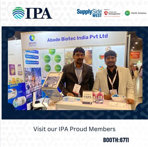 🌟visit Ipa Member Adobe Biotec India At Booth 6711🌟 International