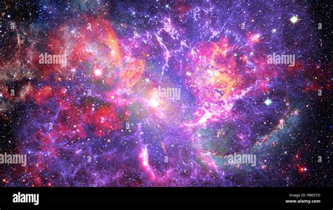 Spiral Galaxy In Space Elements Of This Image Furnished By Nasa Stock